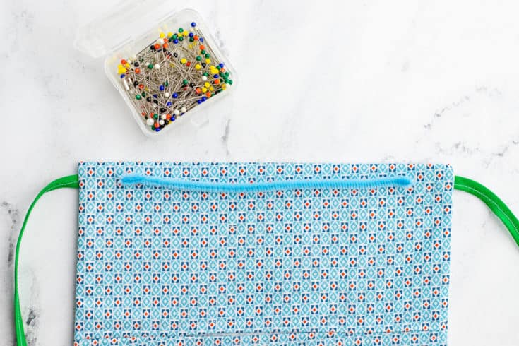 Pleated Face Mask Pattern with Ties or Elastic - Free Printable