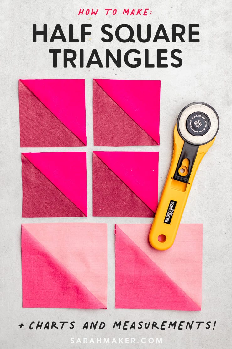 Half Square Triangle Charts and Formulas - Sarah Maker