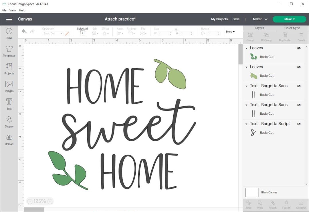 How to Use Attach in Cricut Design Space - Sarah Maker