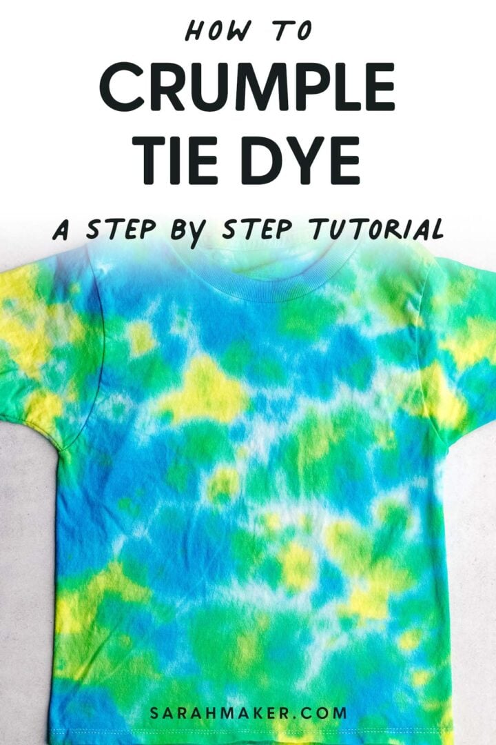 How to Crumple Tie Dye Technique - Sarah Maker