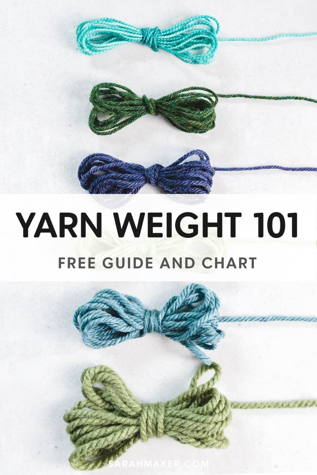 Yarn Weight Chart and Guide - Sarah Maker
