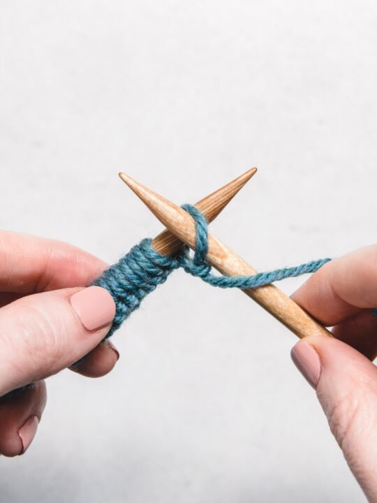 How to Knit the Knit Stitch (k) for Beginners - Sarah Maker