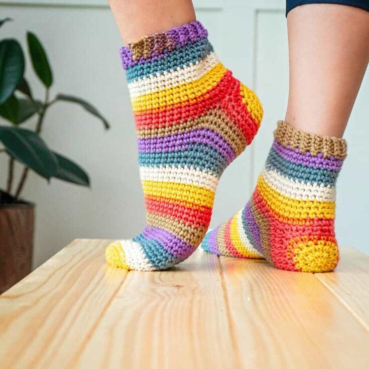 25 Free Crochet Sock Patterns - Sarah Maker