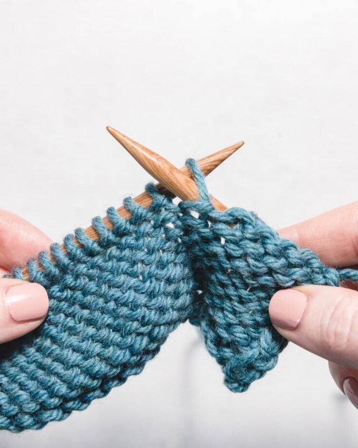How to Knit Stockinette Stitch for Beginners - Sarah Maker