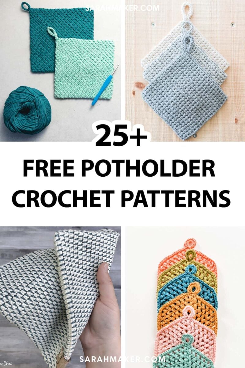 25 Free Crochet Potholder Patterns - Sarah Maker
