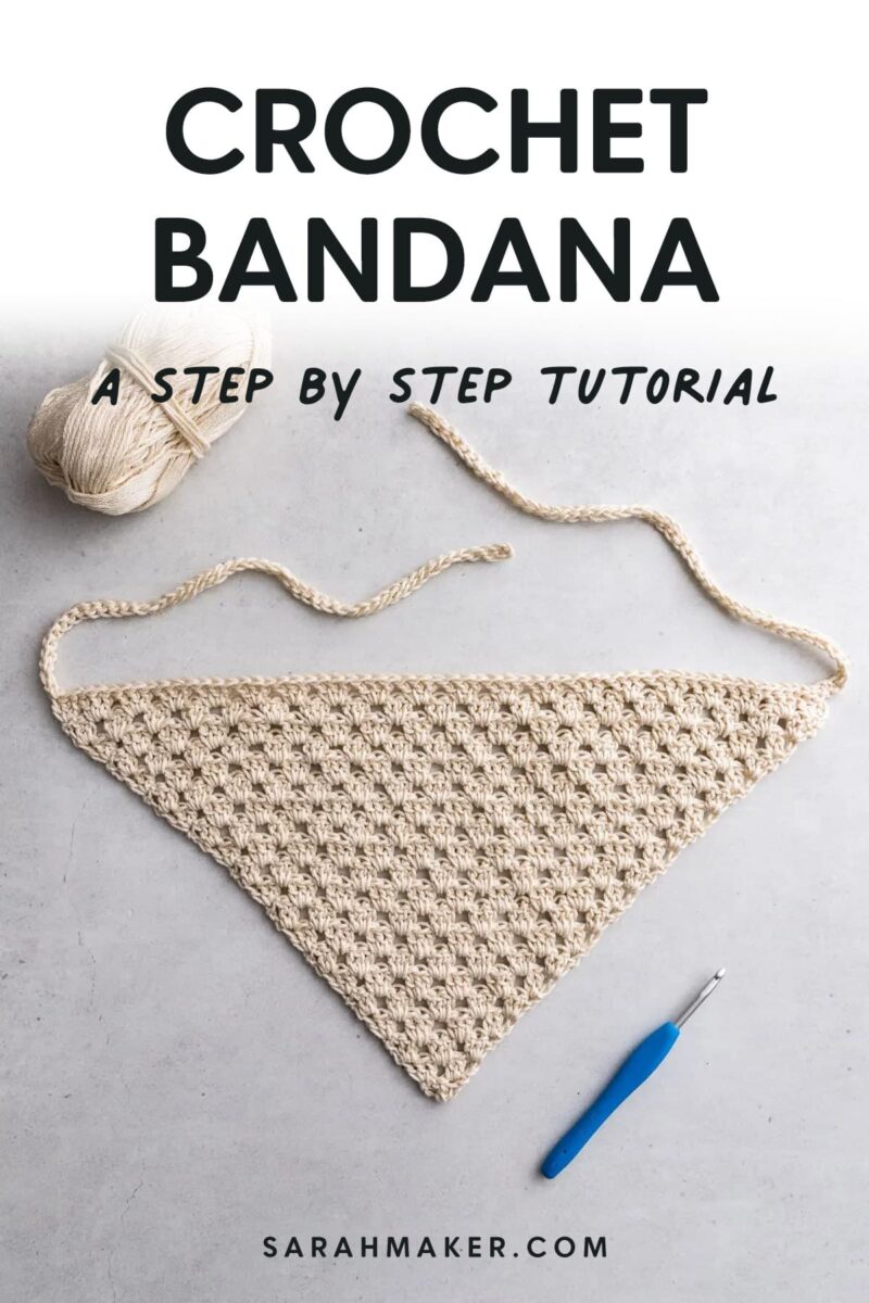 How to Crochet a Bandana + Free Easy Pattern - Sarah Maker