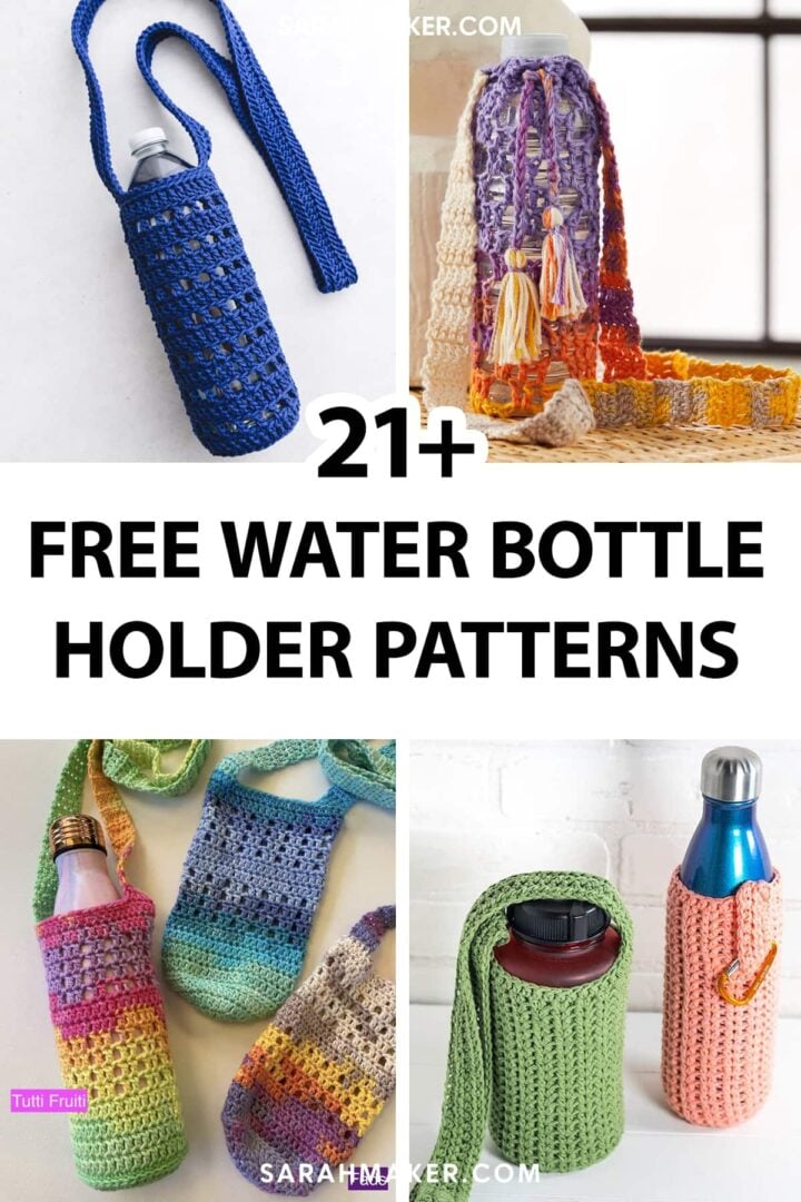 21 Free Crochet Water Bottle Holder Patterns - Sarah Maker