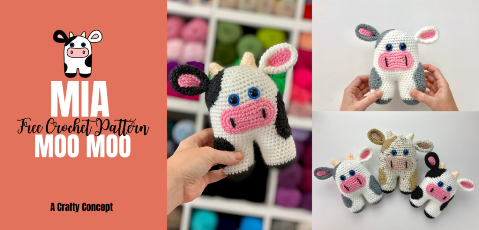 25 Adorable & Free Crochet Cow Patterns - Sarah Maker