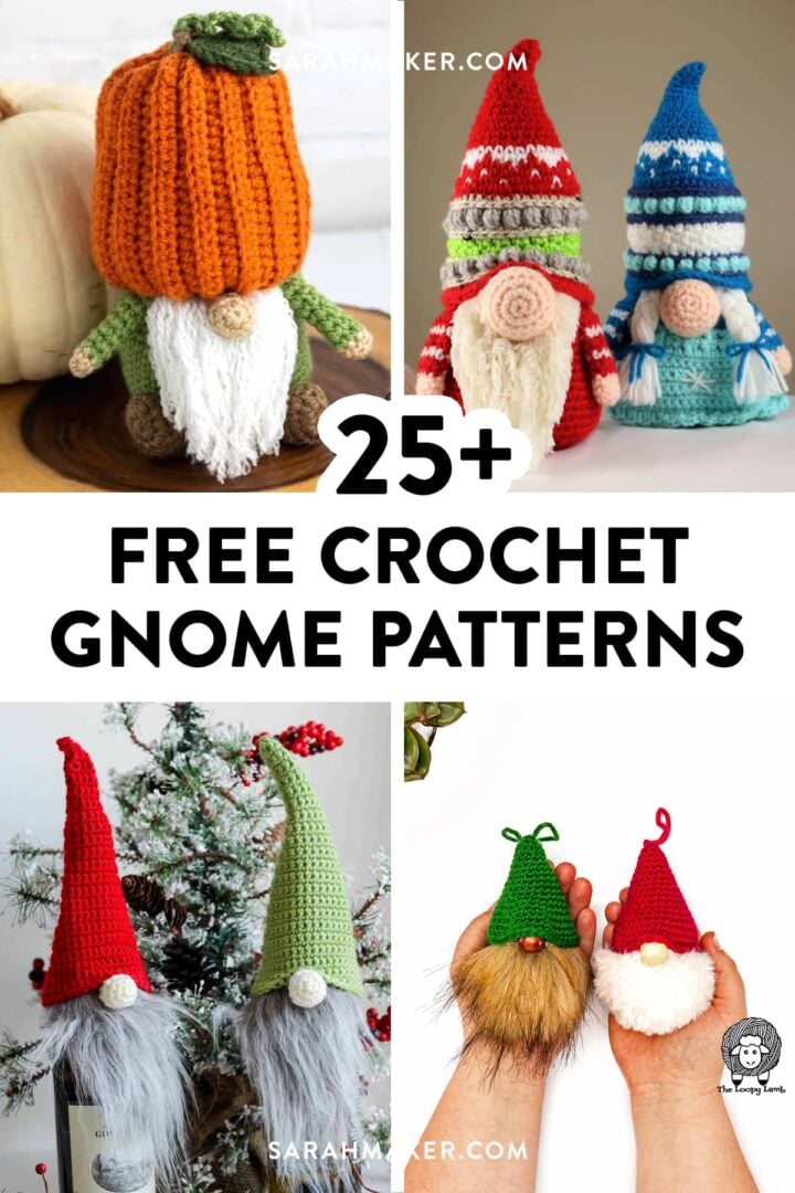 25 Free Crochet Gnome Patterns - Sarah Maker