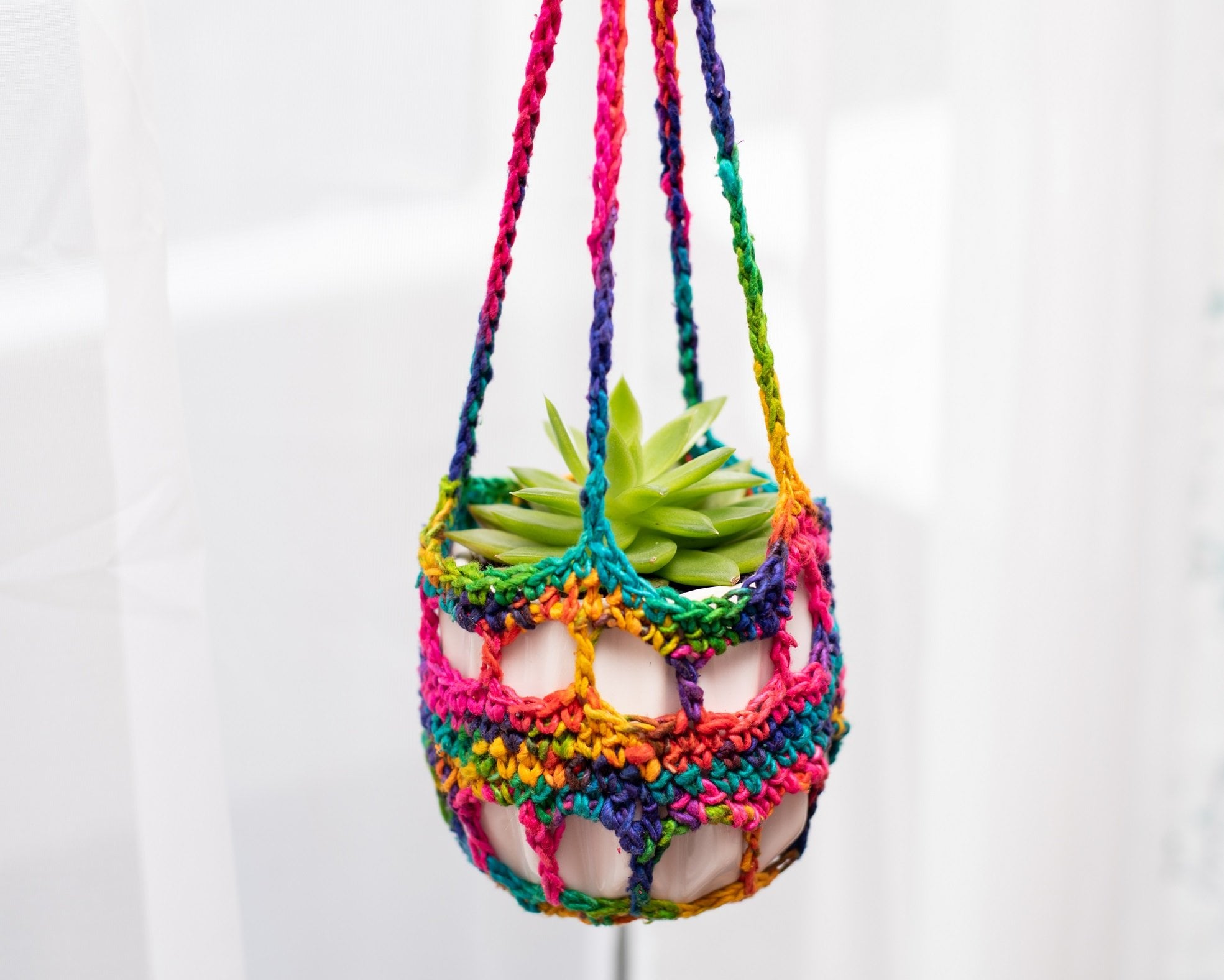 25+ Free Crochet Plant Hanger Patterns - Sarah Maker