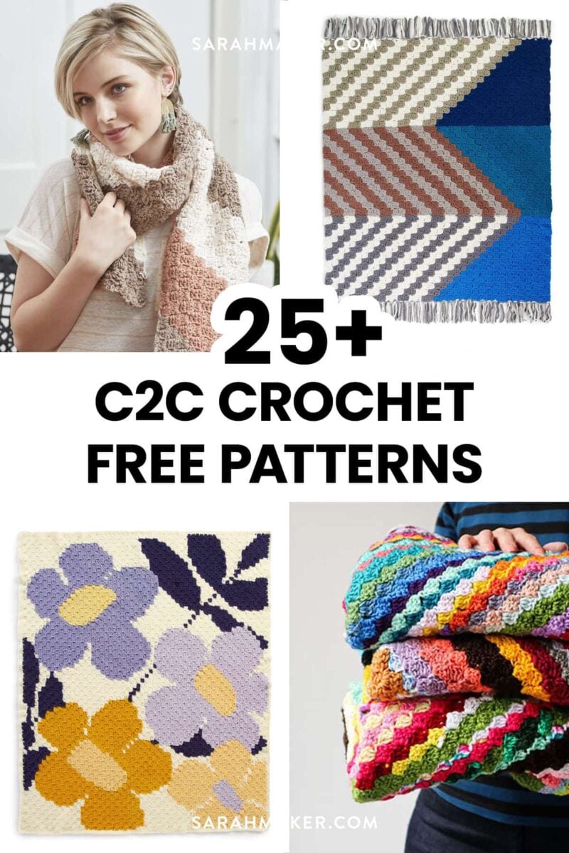 25 Free C2C Crochet Patterns (Blankets and More!) - Sarah Maker