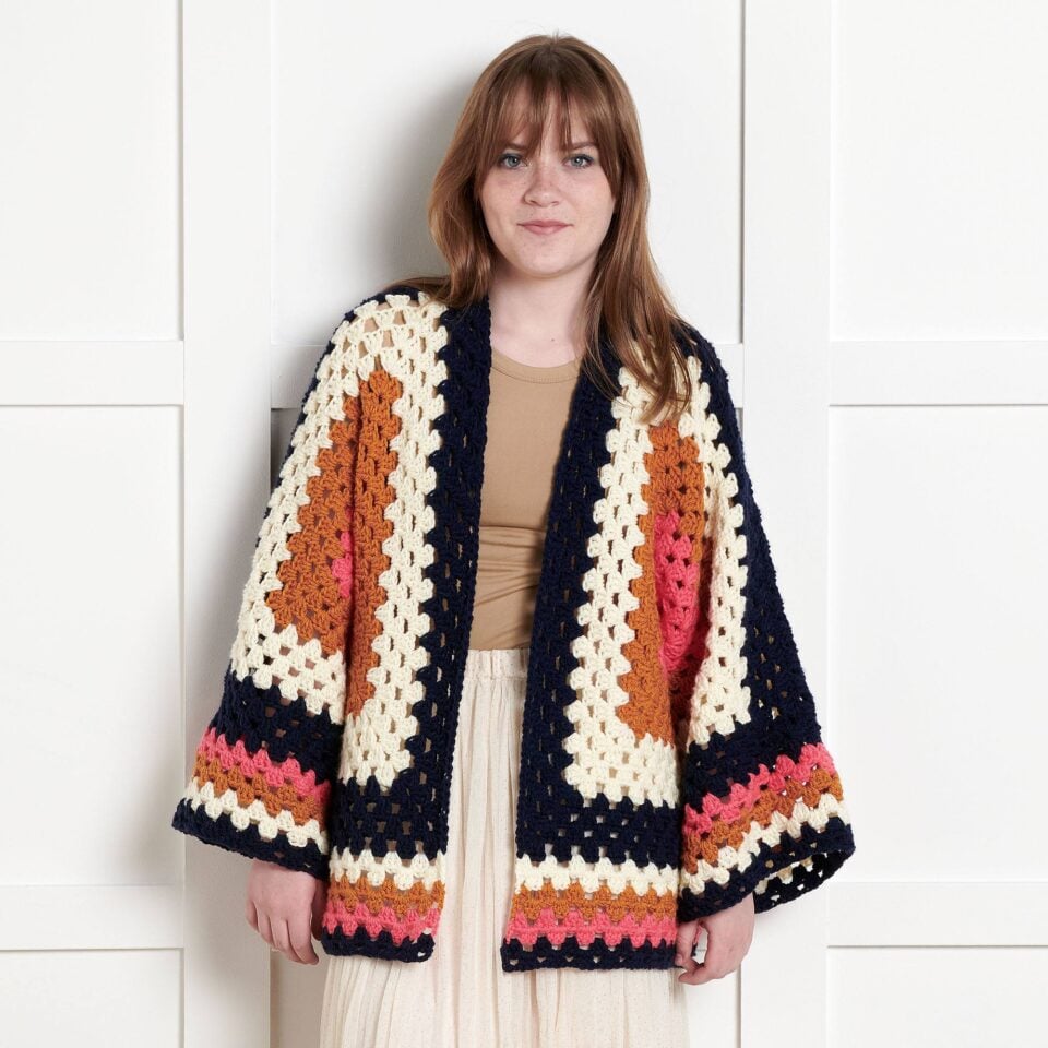 17+ Free Hexagon Cardigan Crochet Patterns for Beginners - Sarah Maker