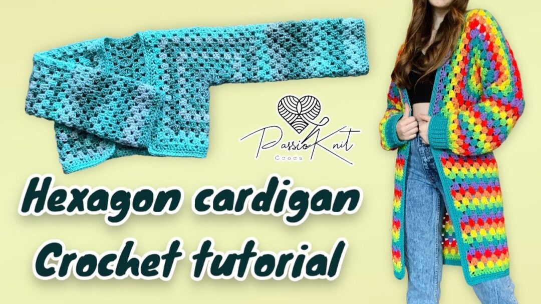 17+ Free Hexagon Cardigan Crochet Patterns for Beginners - Sarah Maker