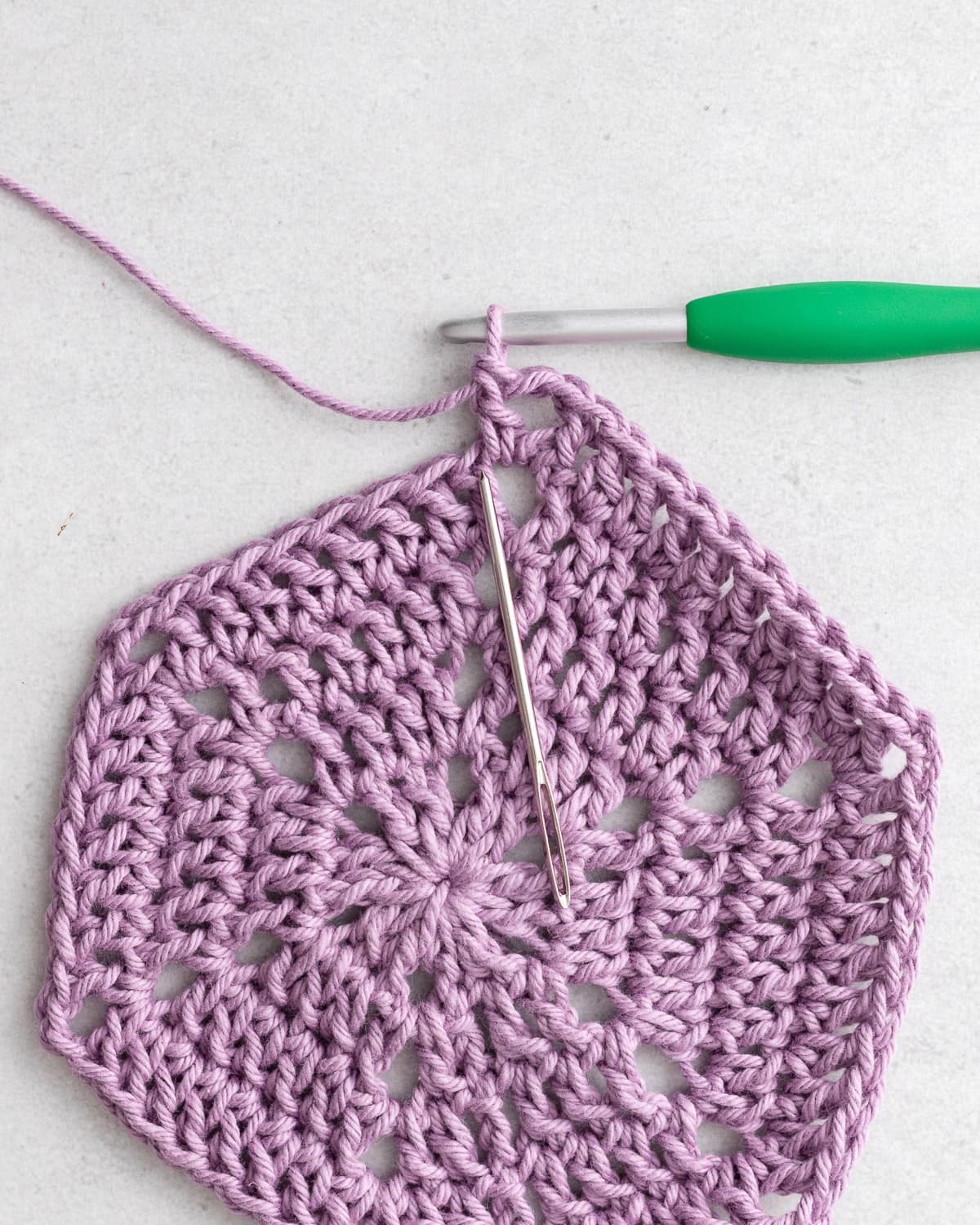 How to Crochet a Hexagon - Easy Beginner Tutorial - Sarah Maker