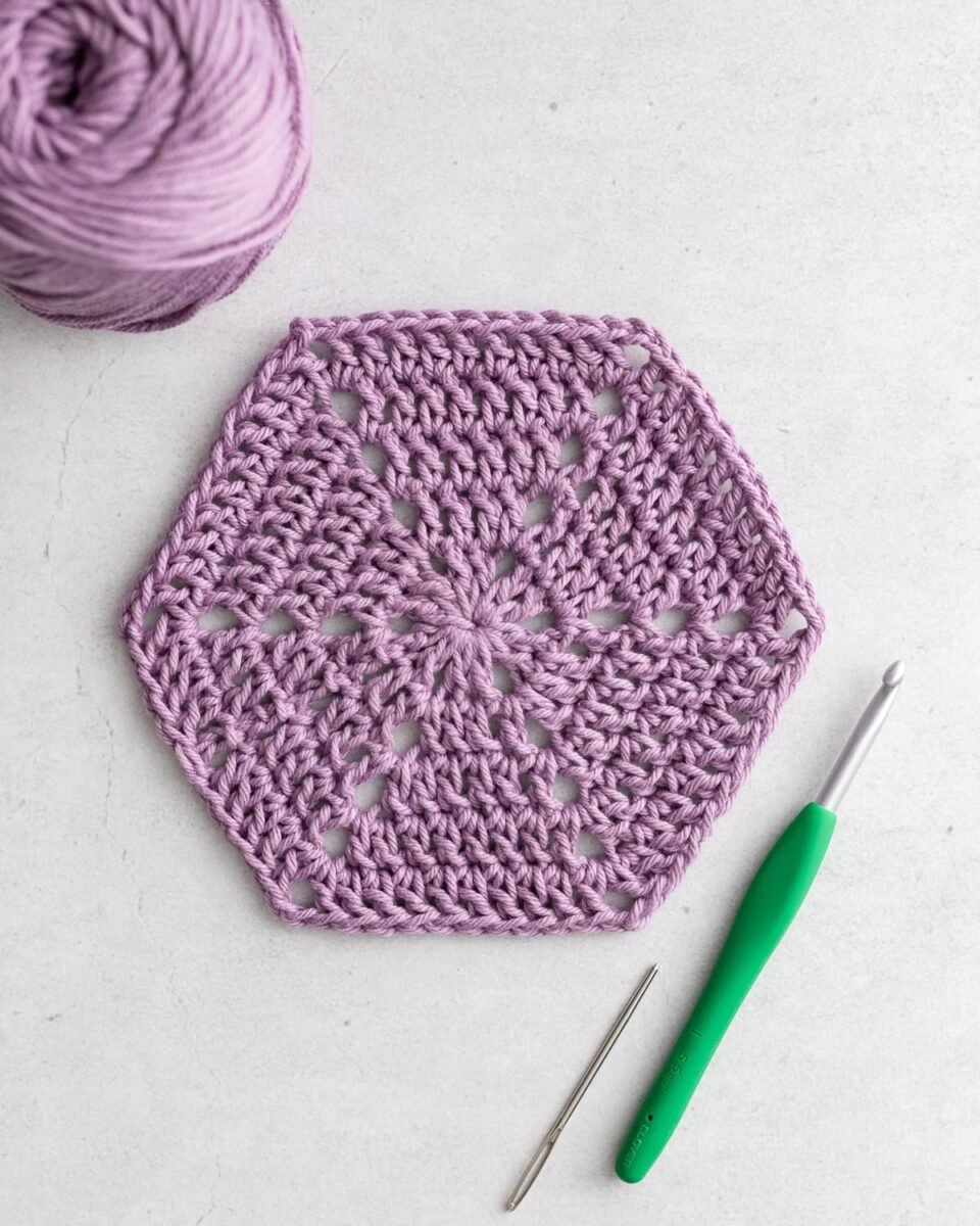 How to Crochet a Hexagon - Easy Beginner Tutorial - Sarah Maker
