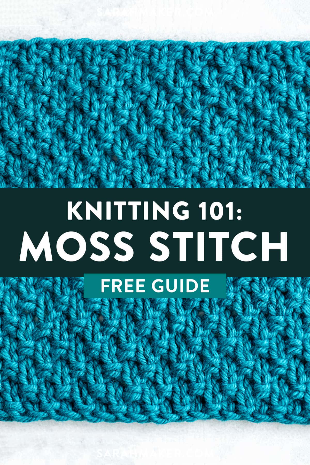 How to Knit Moss Stitch - Easy Beginner Tutorial - Sarah Maker