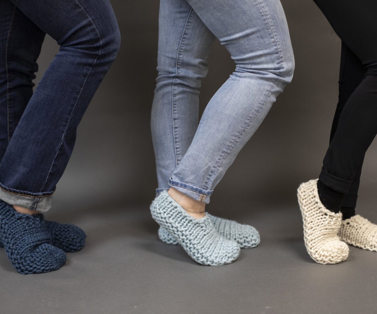 Keep Your Feet Cozy with these Free Knit Slippers Patterns - Sarah Maker