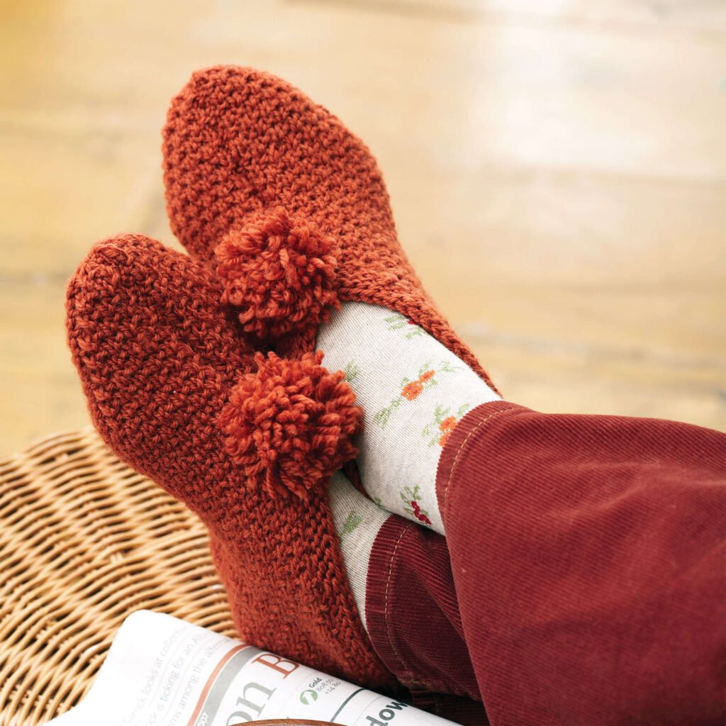 Keep Your Feet Cozy with these Free Knit Slippers Patterns - Sarah Maker