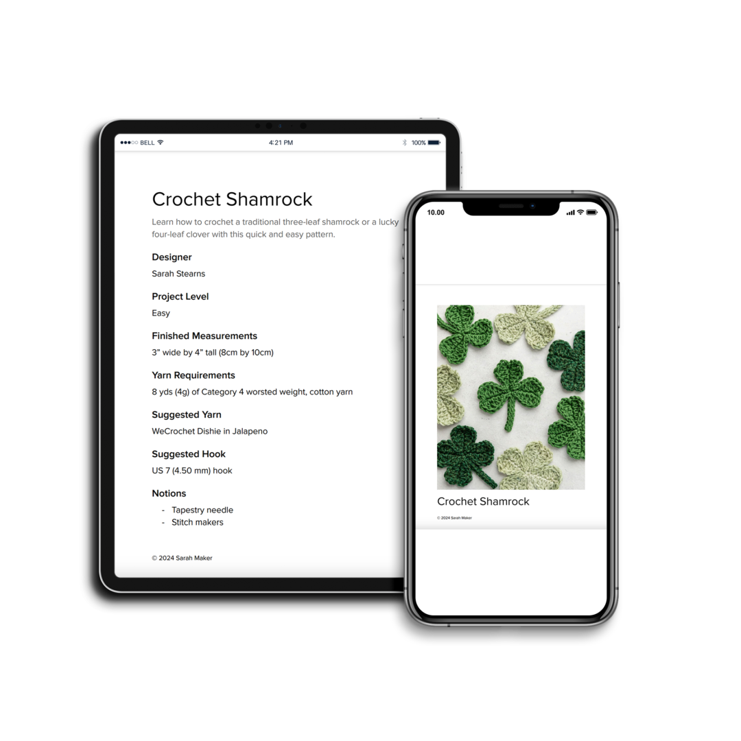 How to Crochet a Shamrock: Free Pattern - Sarah Maker