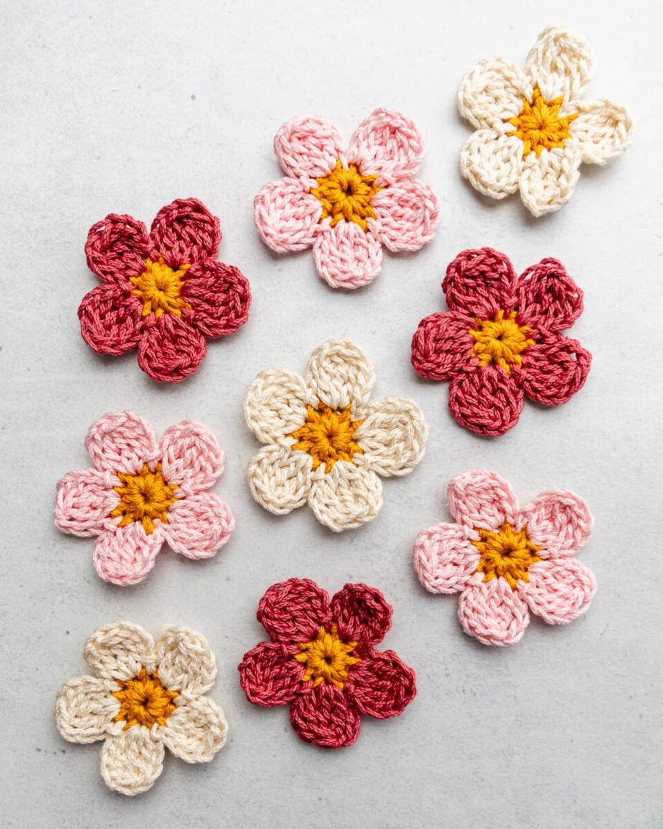 How to Crochet a Flower - Free Pattern - Sarah Maker