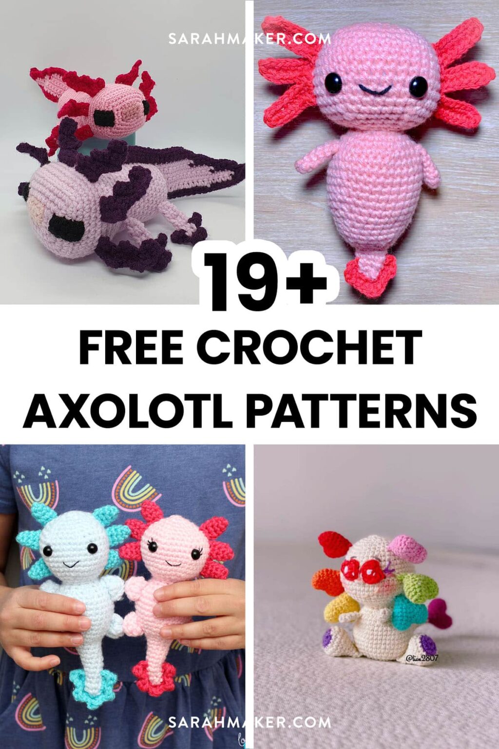 19 Free Crochet Axolotl Patterns - Sarah Maker